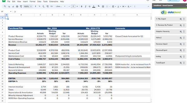 DataBlend’s Google Sheets™ App